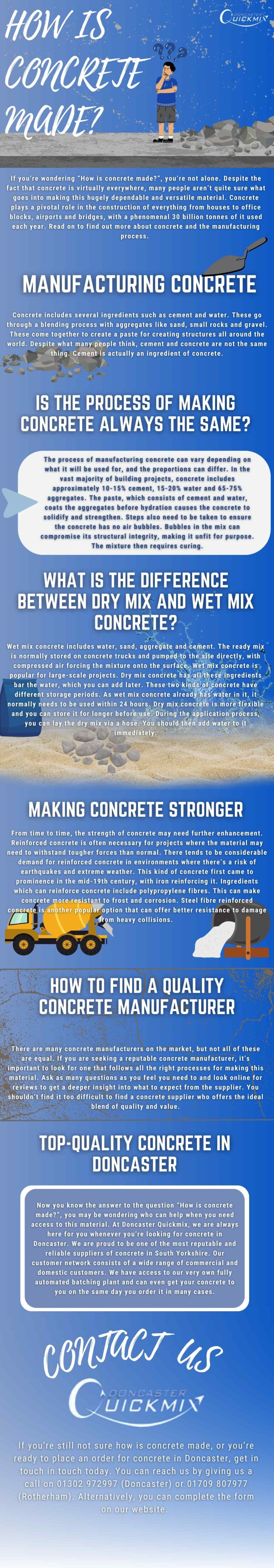 How is concrete made? [ Infographic ] - Doncaster Quickmix